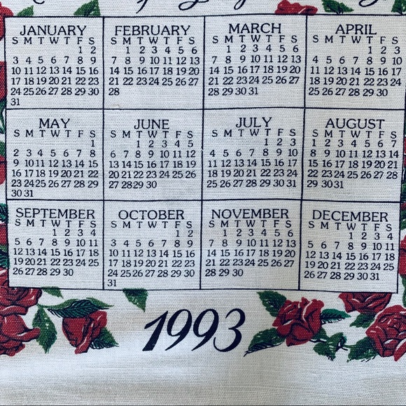 Kitchen | Vintage 1993 Bless This House Calendar Tea Towel | Poshmark